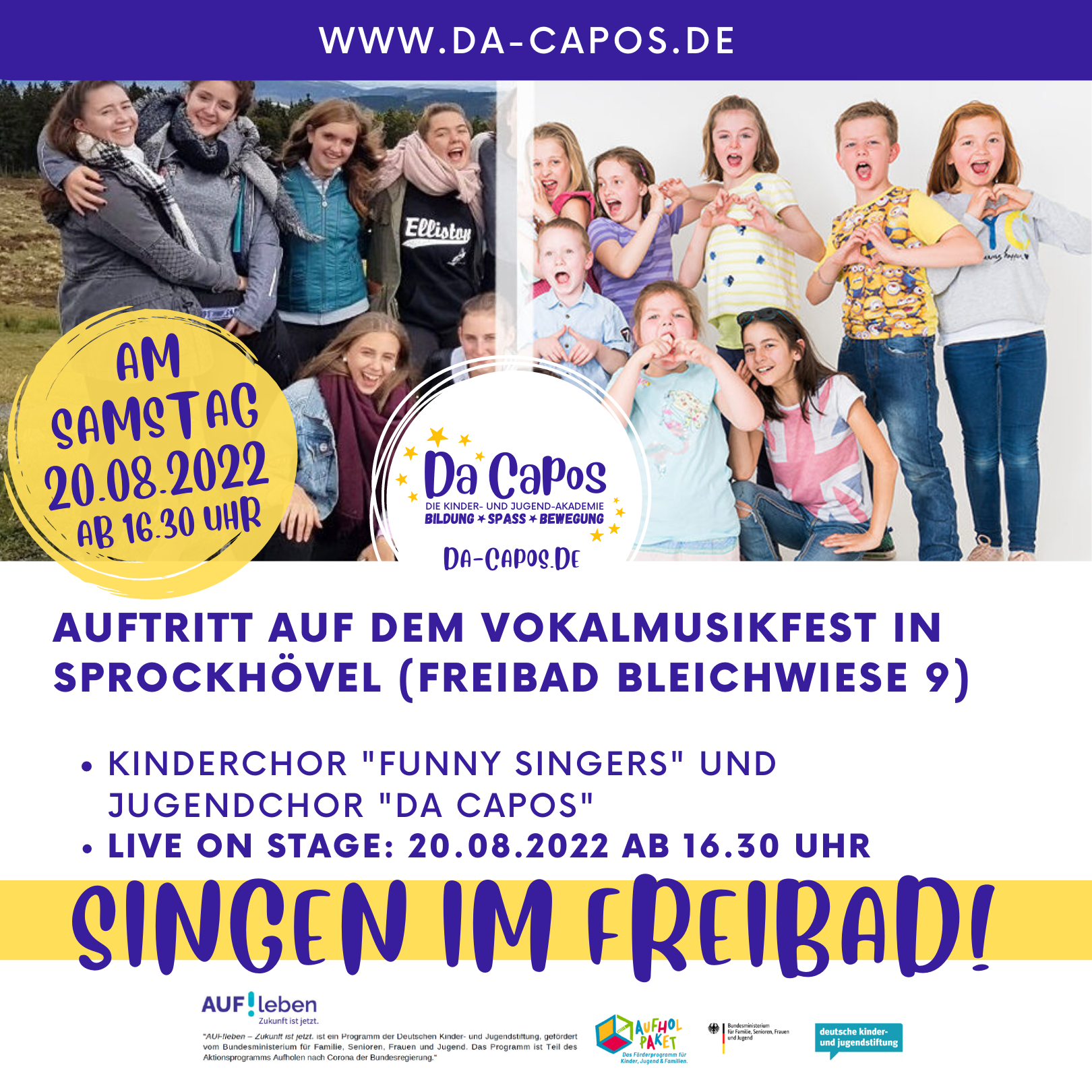 Events, Ausflüge, Workshops - Da Capos – Projektschmiede e.V.